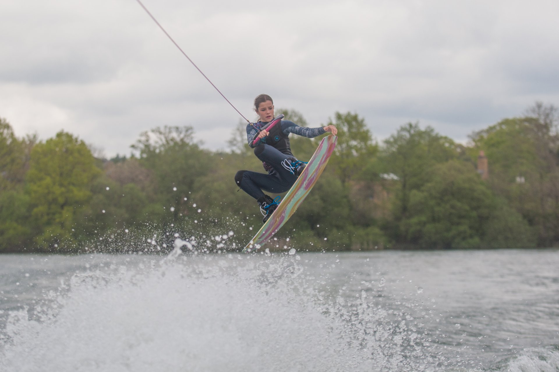 Isabelle Lloyd at the 2023 Quays Wake And Ski Practice - Wakeboard UK