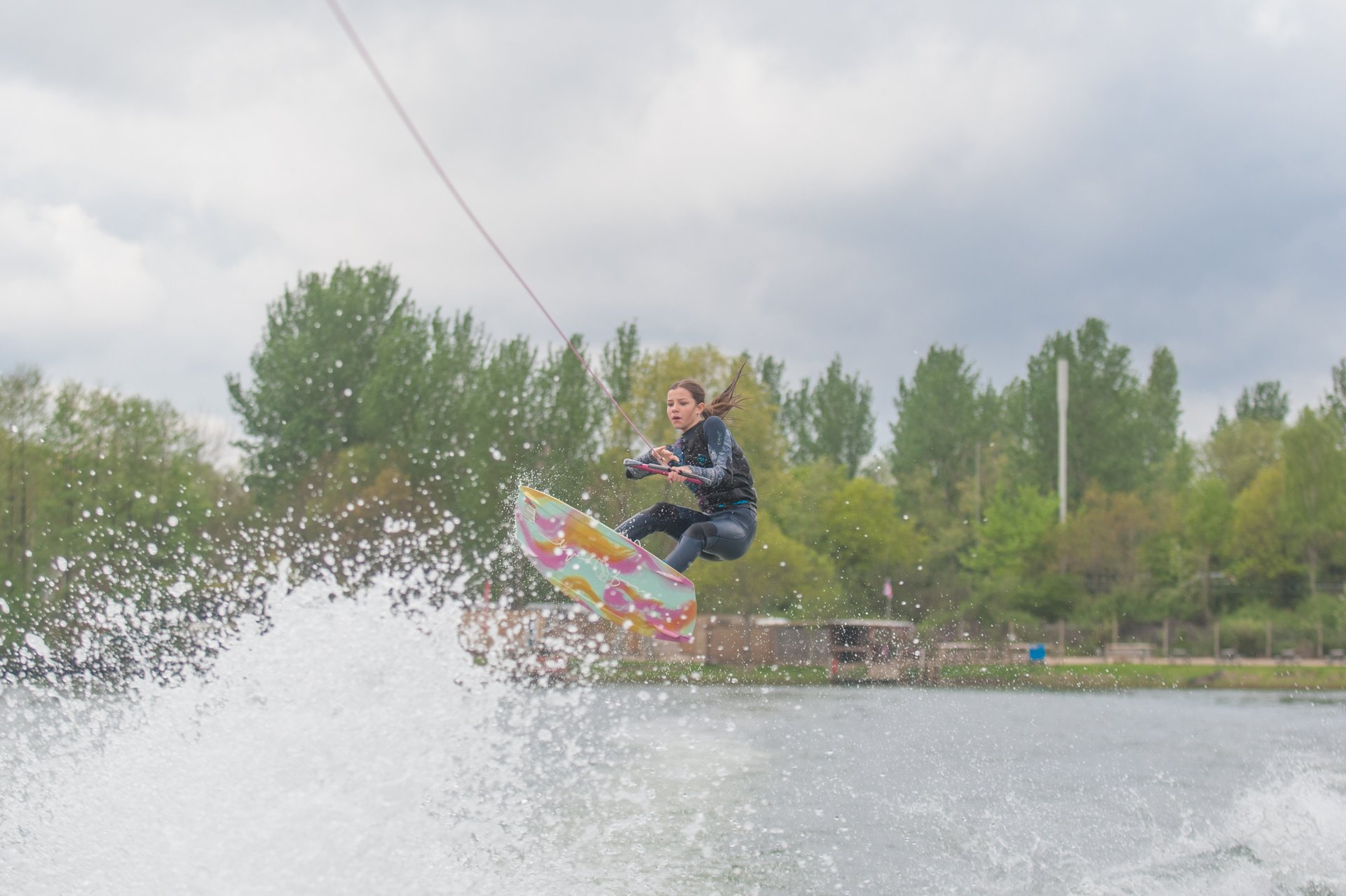 Isabelle Lloyd at the 2023 Quays Wake And Ski Practice - Wakeboard UK